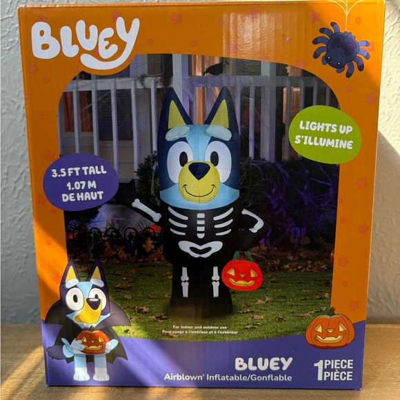 Bluey | Holiday | Bluey Halloween Inflatable With Skeleton Design ...